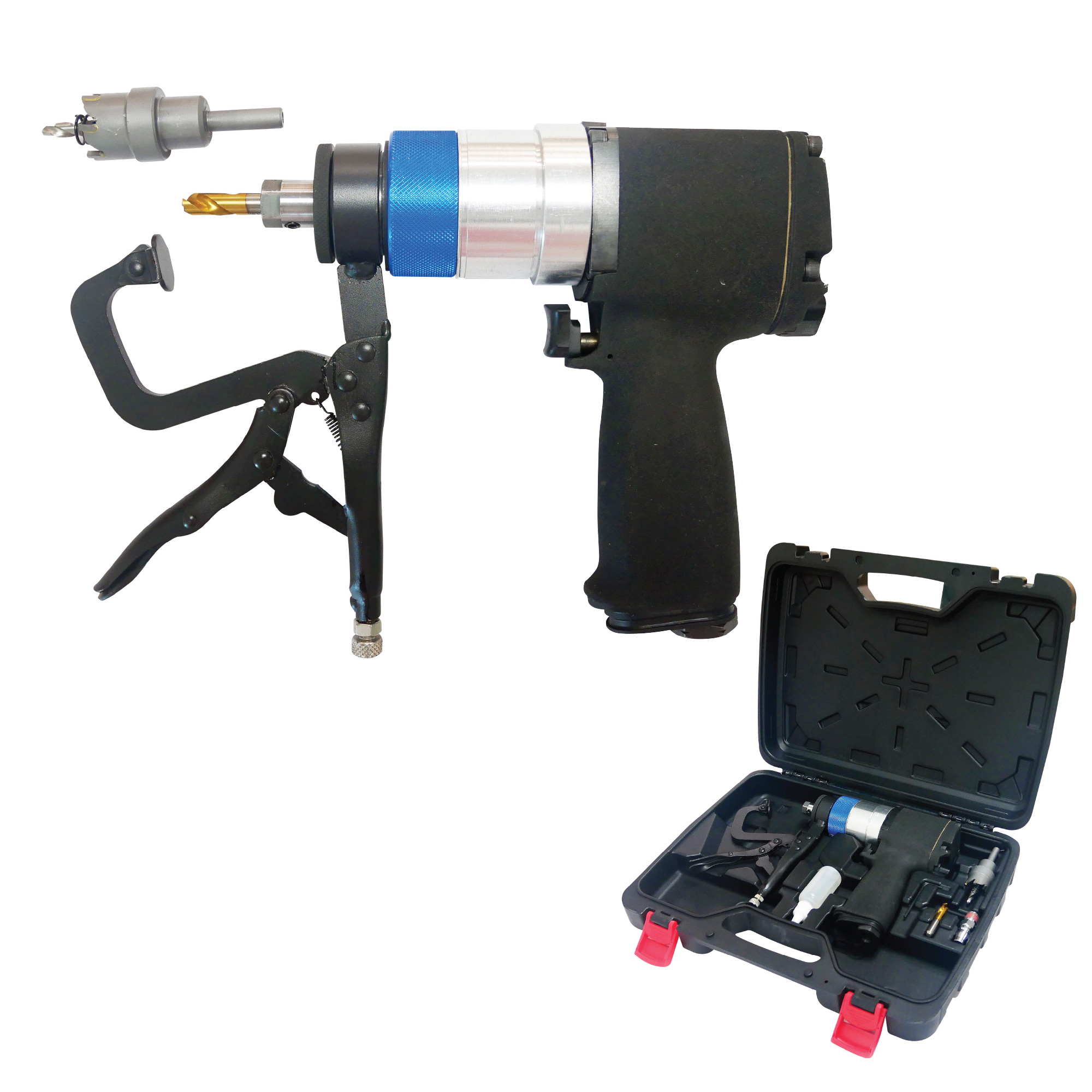 เครื่องเจาะรอยอาร์ค เจาะเหล็ก ใช้ลม TAIWAN - BJ Machine Tools