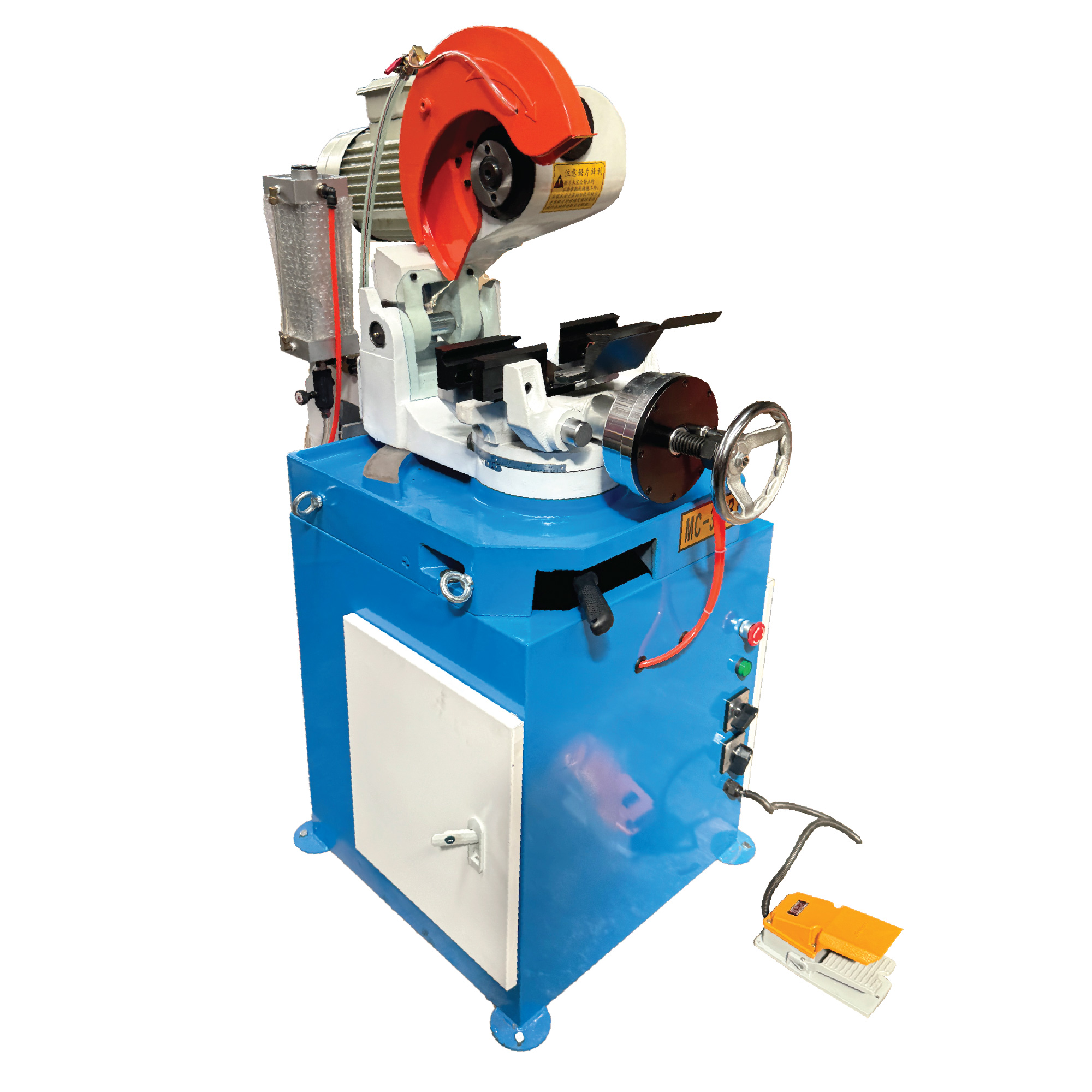 แท่นตัดองศา ตัดอัตโนมัติ ล่อน้ำ 12" (315MM) ใช้ลมและไฟฟ้า 380V - BJ Machine Tools