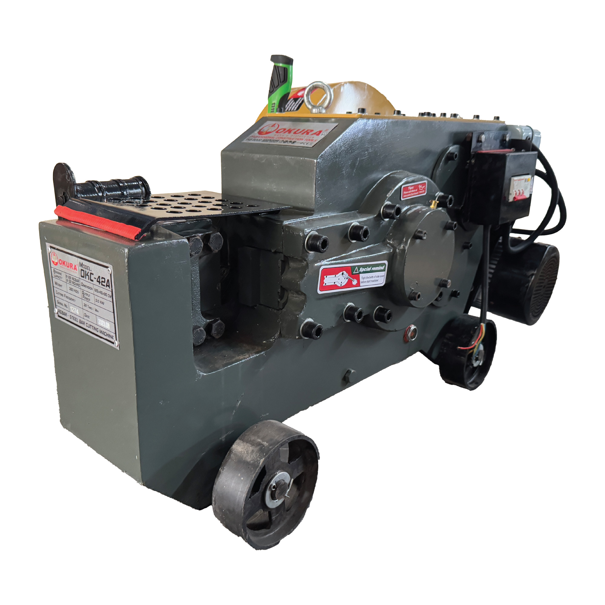 เครื่องดัดเหล็กไฟฟ้า ขาด ระบบเฟือง 32MM 220V - BJ Machine Tools