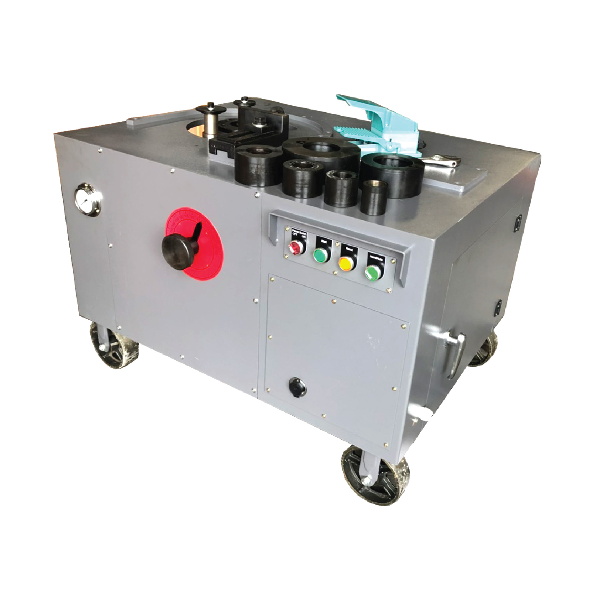 เครื่องดัดเหล็กไฟฟ้า งอ ระบบไฮดรอลิก กลม 28 MM ข้ออ้อย 25MM - BJ Machine Tools