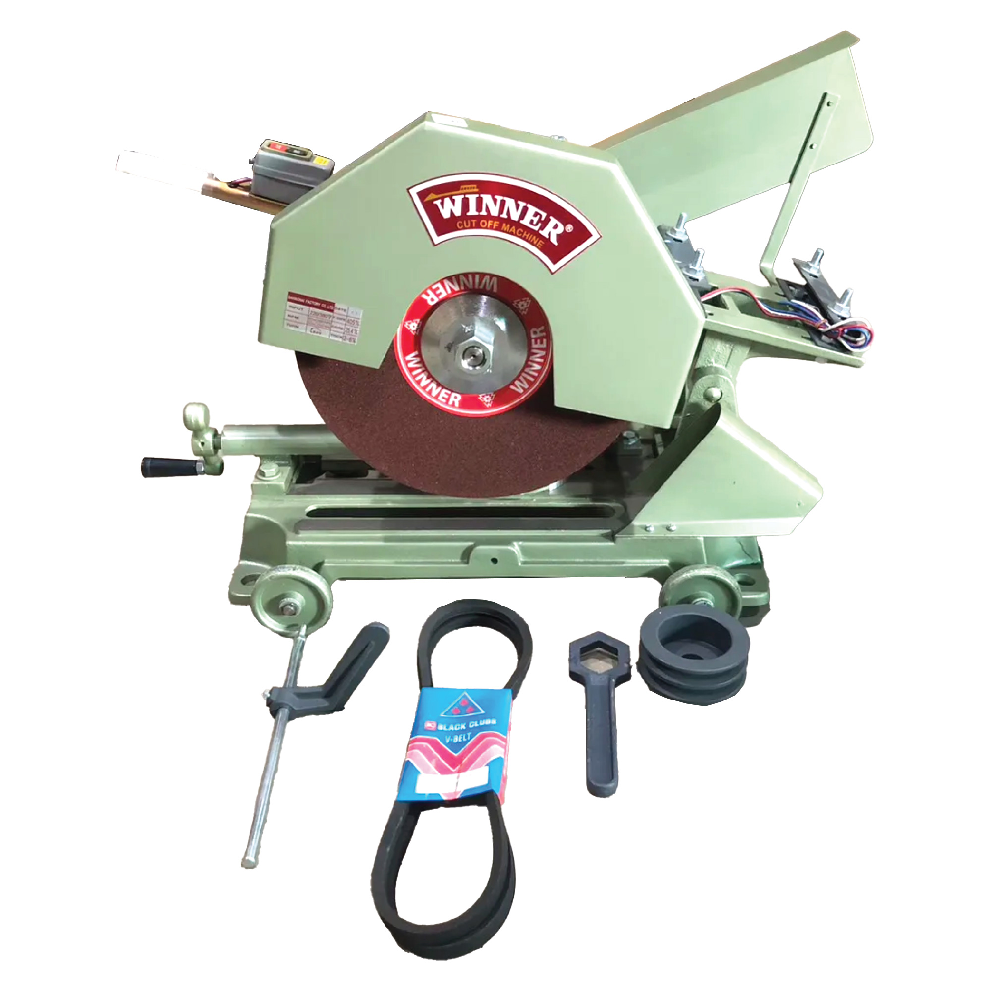 เครื่องตัดไฟเบอร์ 16" สีเขียว (ไม่รวมมอเตอร์) ผลิตในประเทศ - BJ Machine Tools