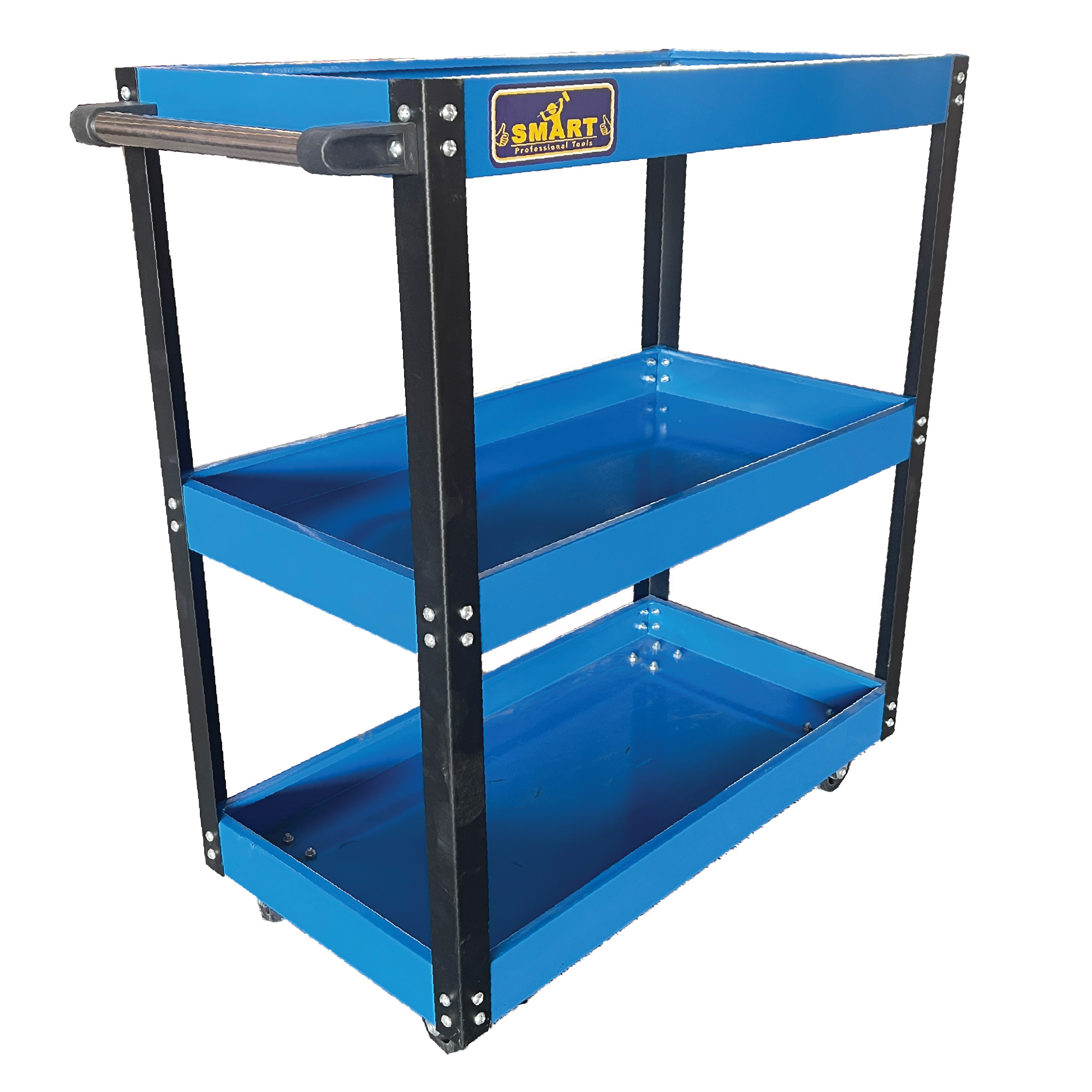 รถเข็นเครื่องมือ 3 ชั้นโล่ง สีฟ้า 8 KGS - BJ Machine Tools
