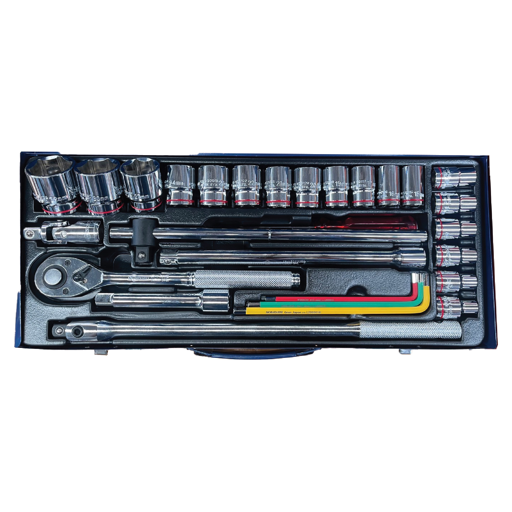 ชุดลูกบล็อก 1/2" - 6P - 29 ตัวชุด (หกเหลี่ยม) - TAIWAN - BJ Machine Tools