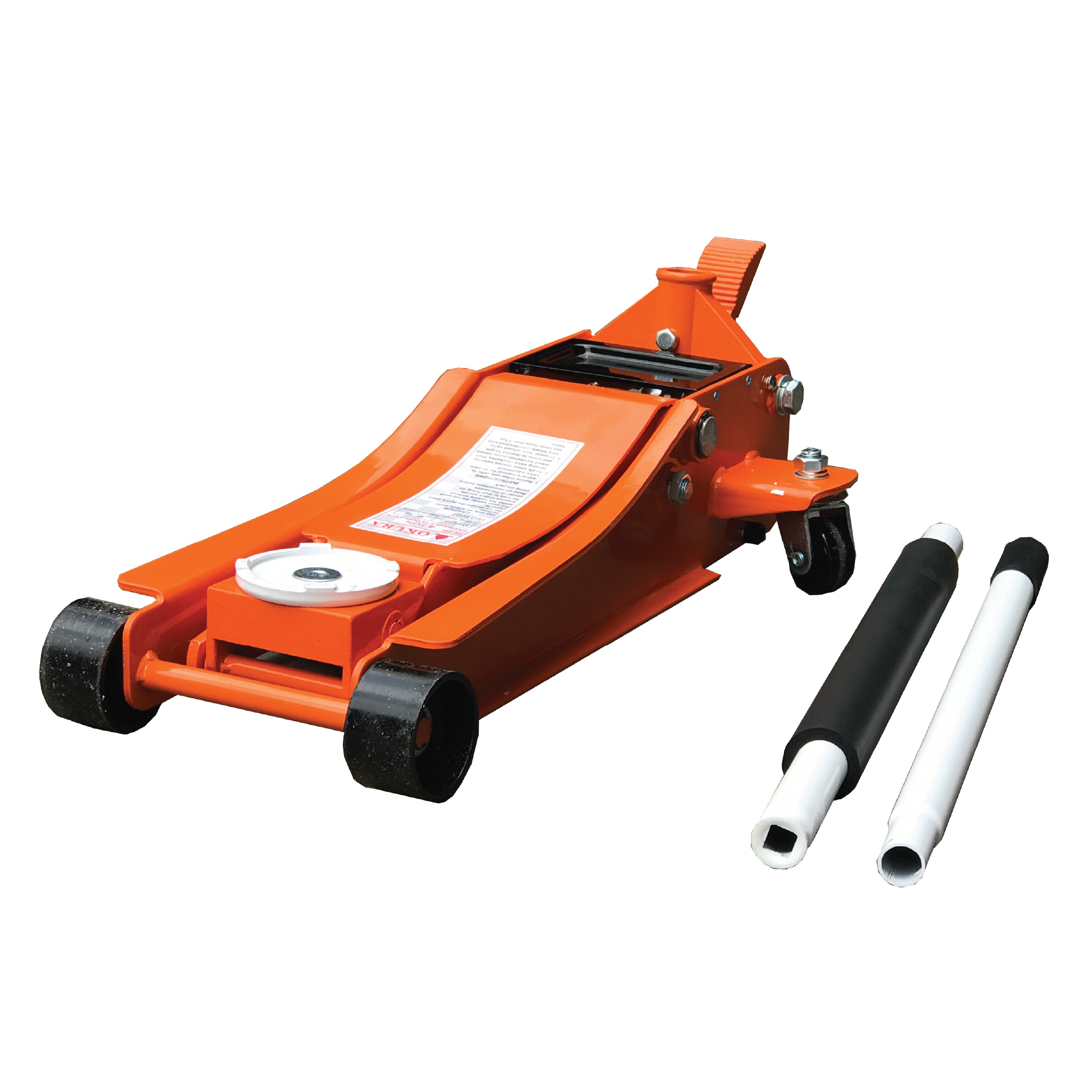 แม่แรงตะเข้ 4 TONS รุ่น โหลดเตี้ย 2 ลูกสูบ มีขาเหยียบ - BJ Machine Tools