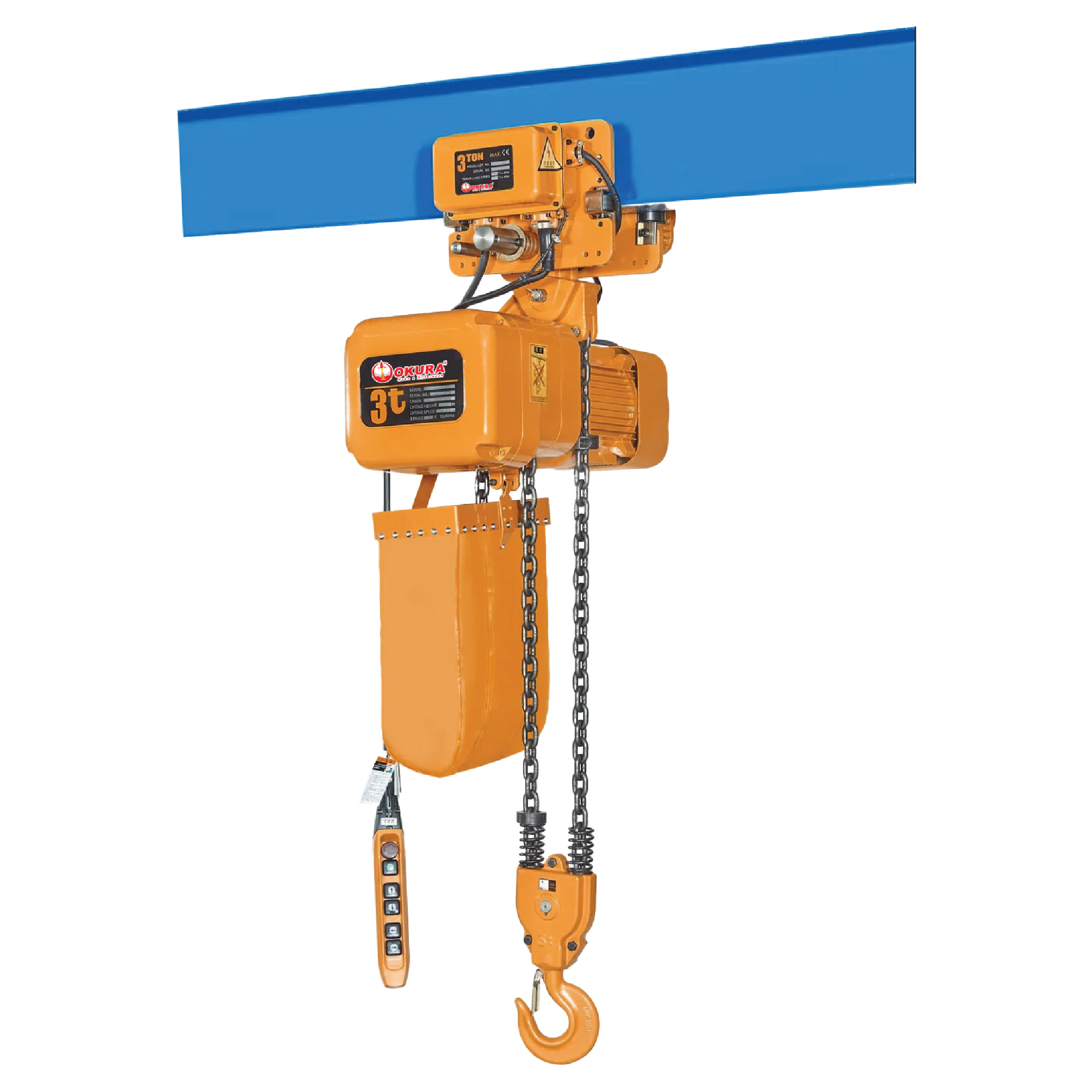 รอกโซ่ไฟฟ้า 4 ทิศทาง ขึ้น-ลง-ซ้าย-ขวา 5.0 TON (380V) - BJ Machine Tools