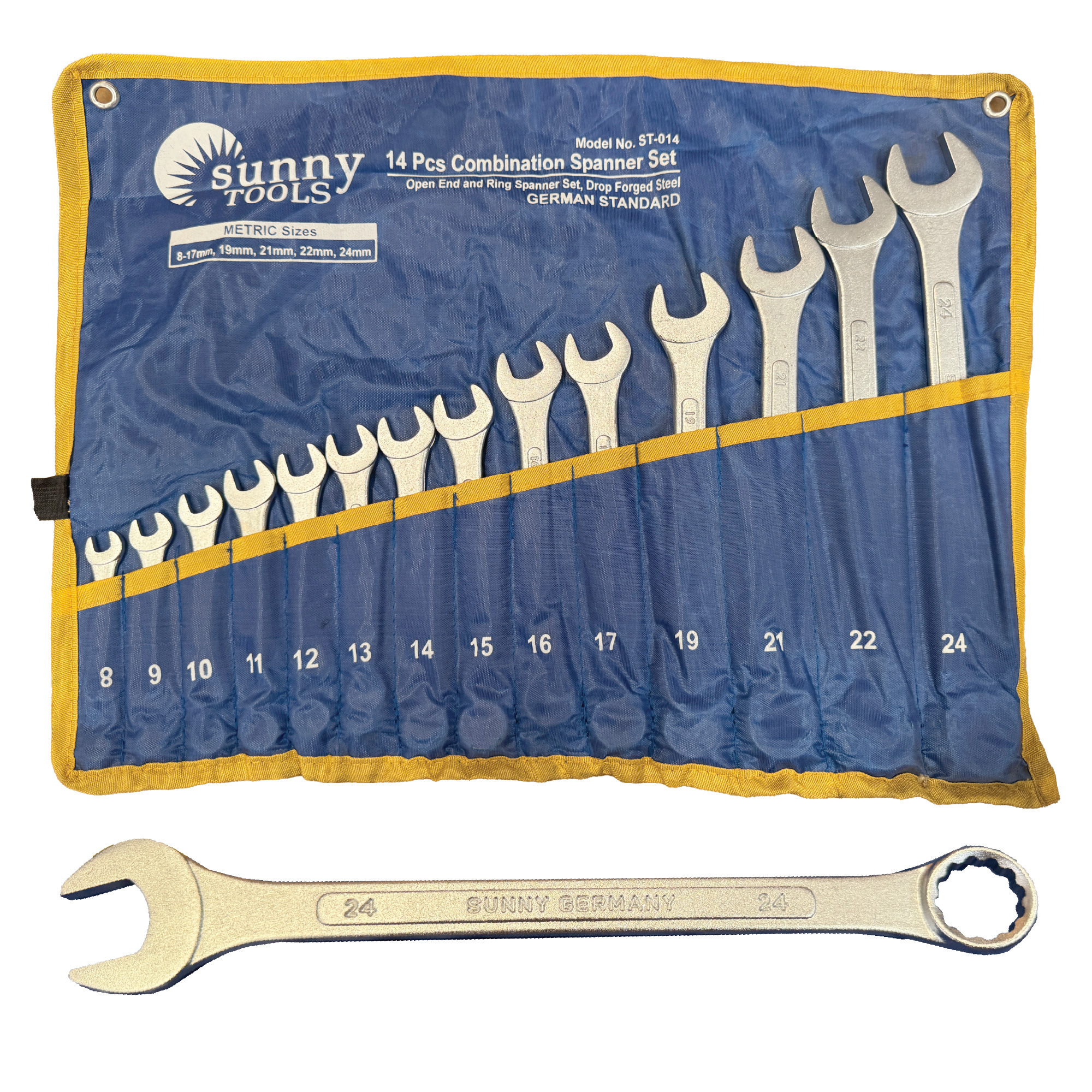 ชุดประแจแหวนข้าง-ปากตาย 14 ตัวชุด SUNNY - BJ Machine Tools