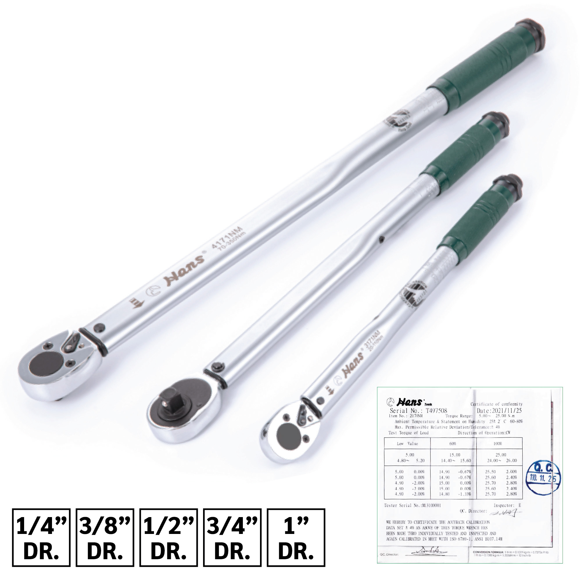 ด้ามขันปอนด์ 1/4"-3/8"-1/2"-3/4"-1" - ONE WAY TORQUE (RIGHT) - BJ Machine Tools