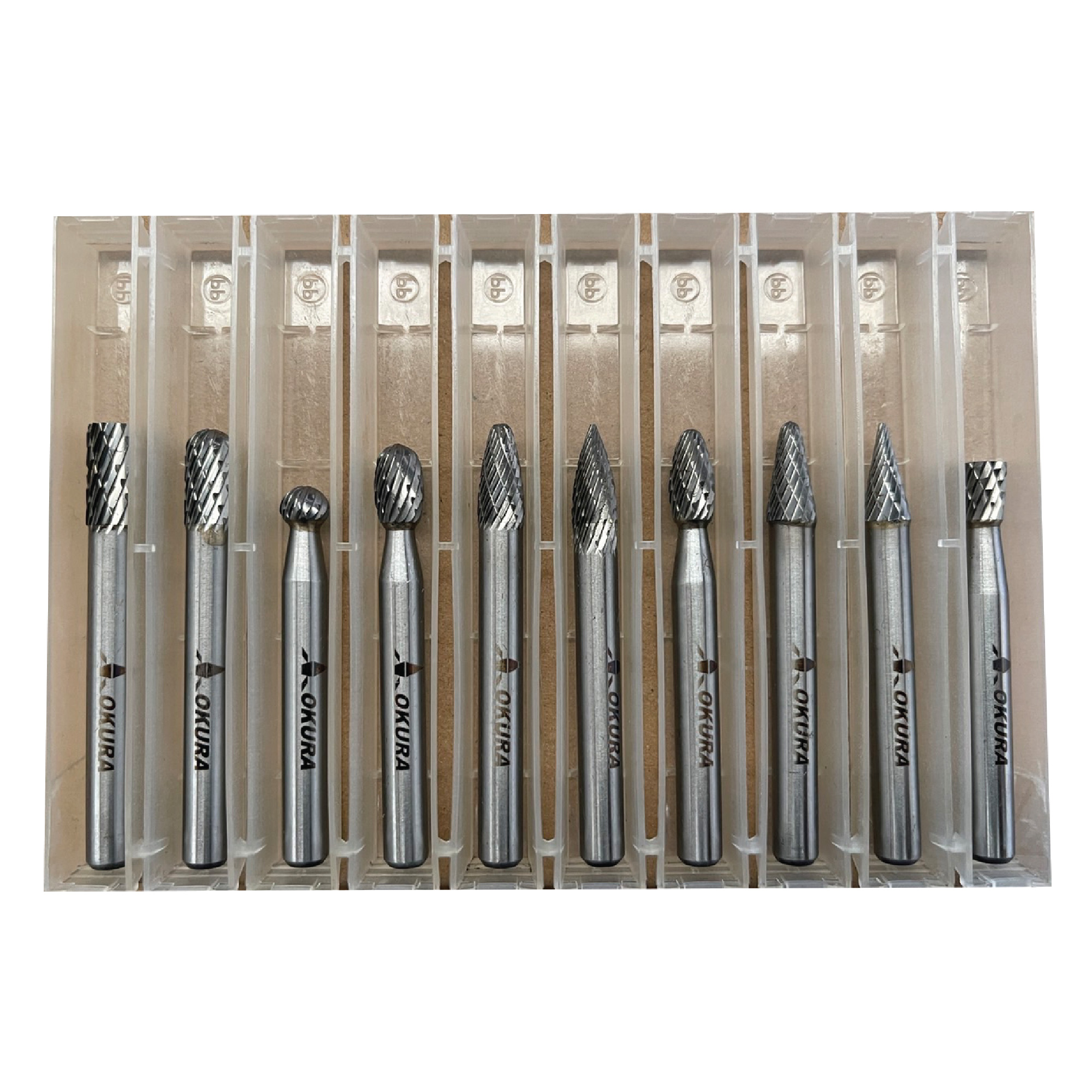 ชุดเหล็กเจียรนัยแม่พิมพ์ แกน 6 มิล ทรง DOUBLE CUT คาร์ไบท์ทั้งดอก - BJ Machine Tools