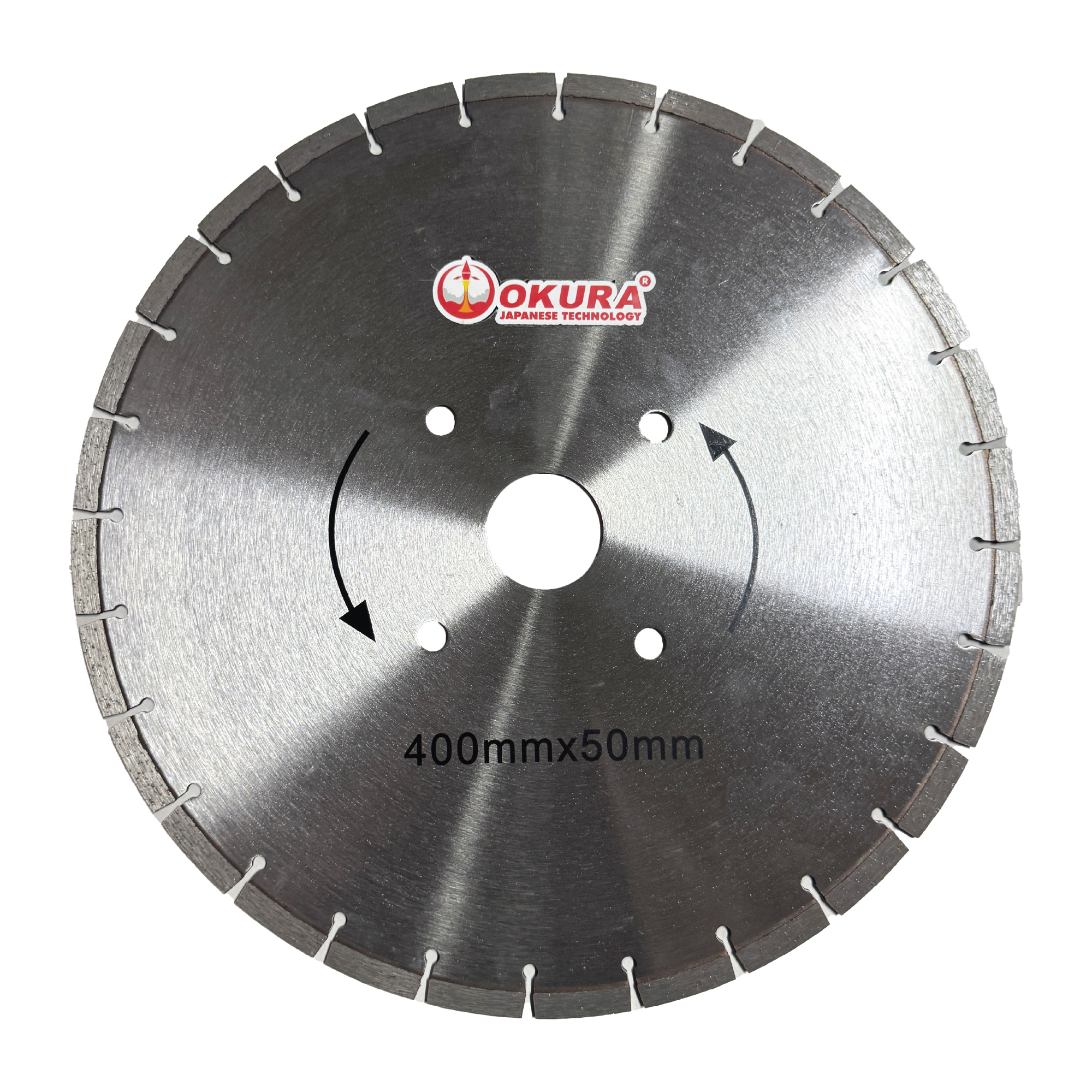 ใบเพชรตัดคอนกรีต 16" รูใหญ่ 50 mm รุ่นฟันห่าง สีบอร์น - BJ Machine Tools