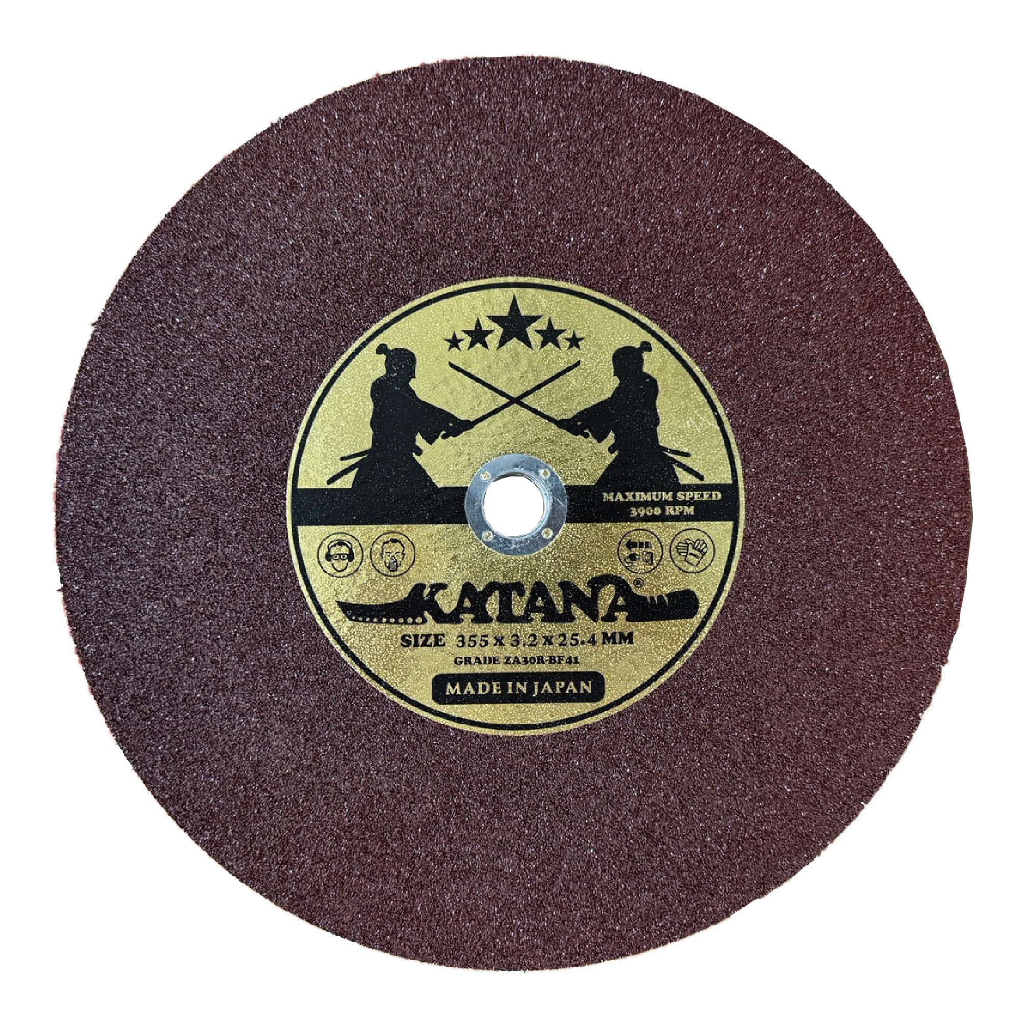 แผ่นตัดเหล็ก ใบแดง KATANA 14" - BJ Machine Tools