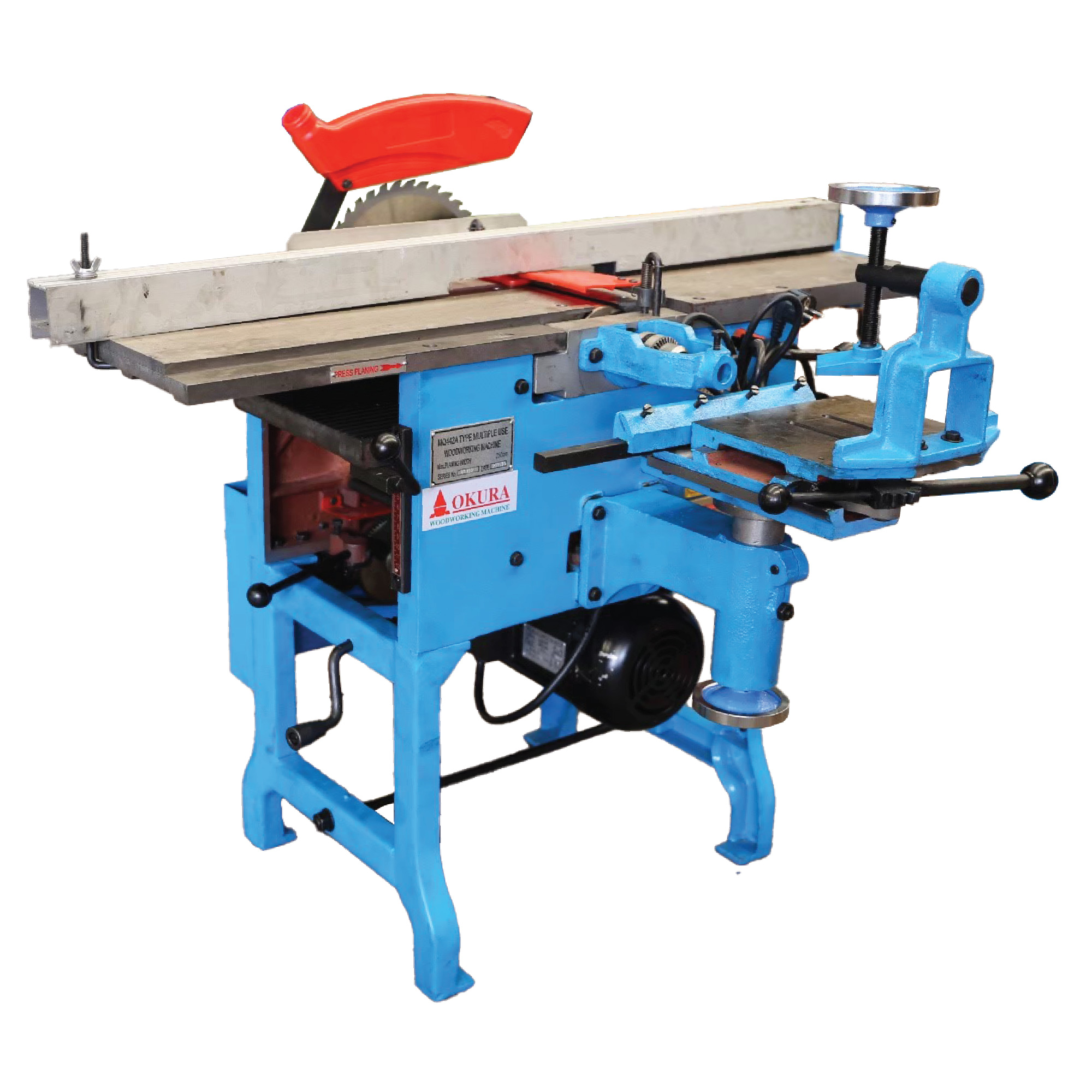 เครื่องไสไม้ ALL IN ONE พร้อม ตัด-เลื่อย-เซาะร่อง-เจารู-กลึง-ขัด - BJ Machine Tools