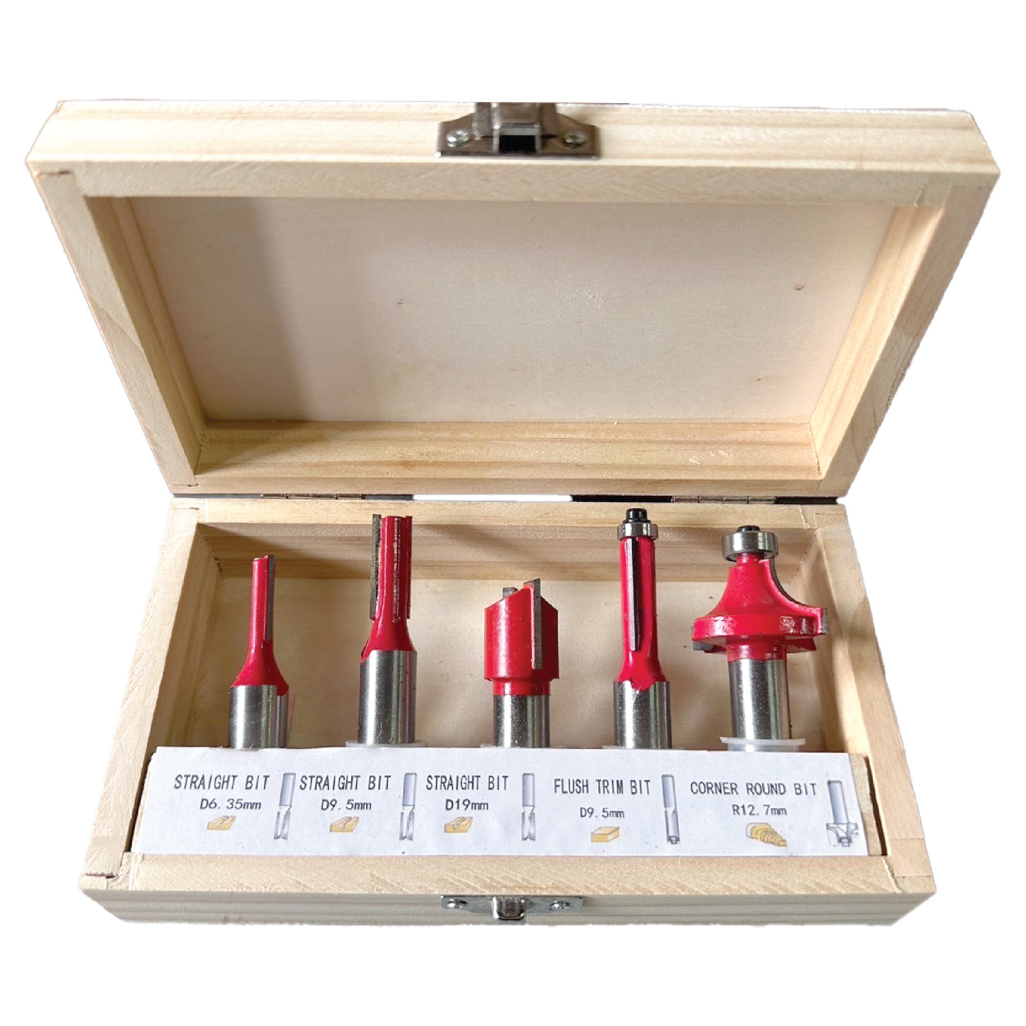 ดอกเร้าเตอร์ 5 ตัวชุด แกน 1/2" - BJ Machine Tools