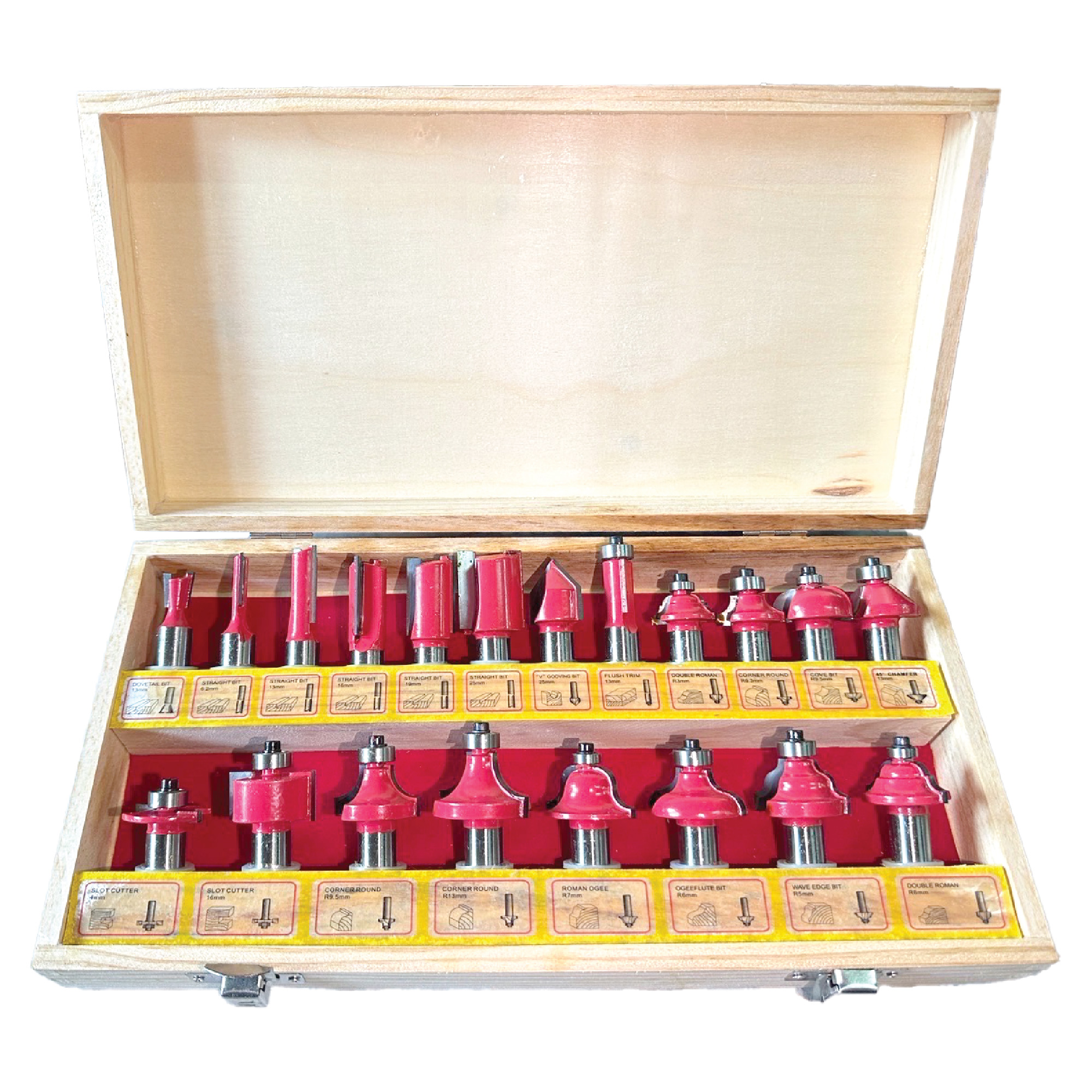 ดอกเร้าเตอร์ 25 ตัวชุด แกน 1/2" - BJ Machine Tools