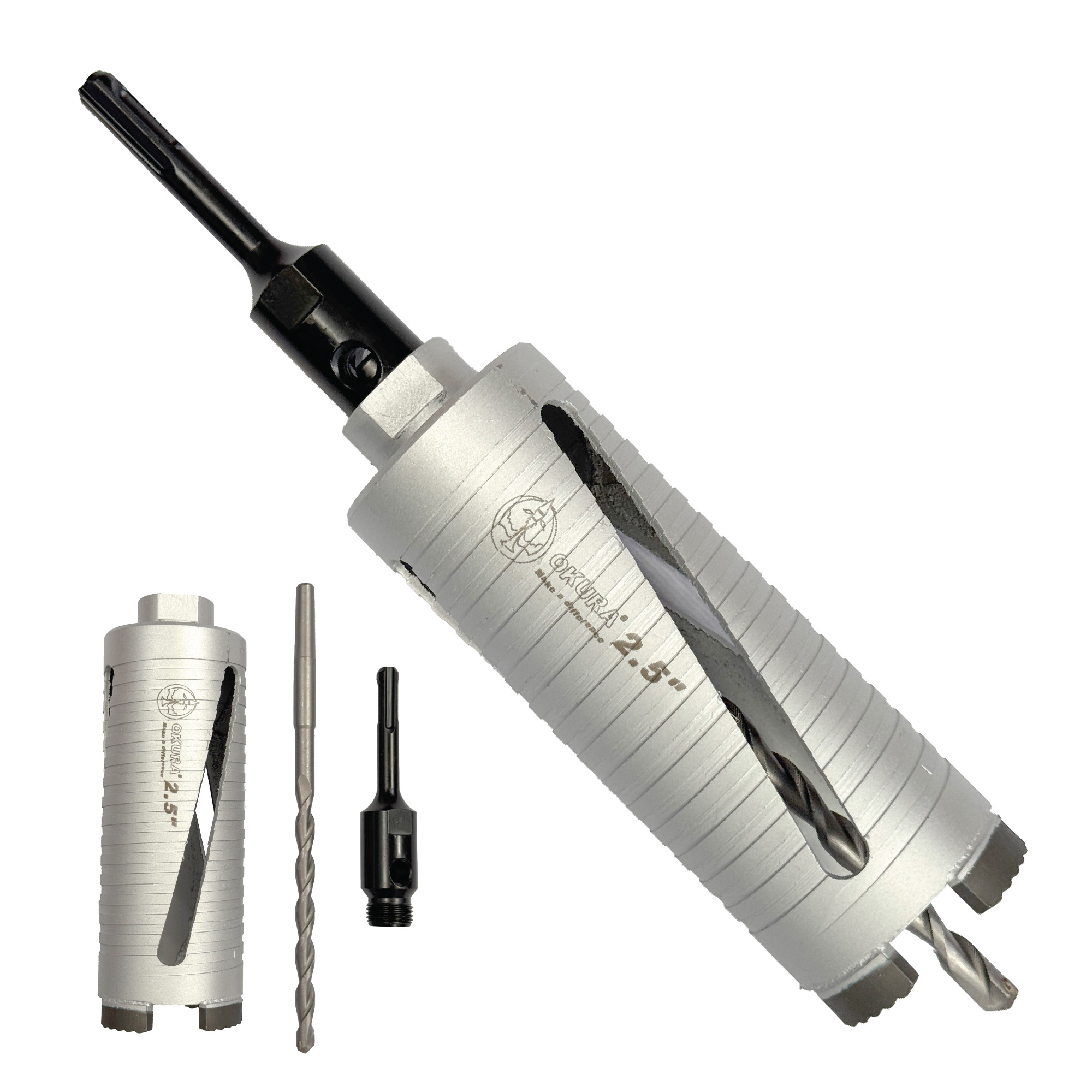 กระบอกเพชรเจาะผนัง เจาะลึก 6 นิ้ว (สีบอร์น) แกนโรตารี่ (SDS-PLUS) 1"-6" - BJ Machine Tools